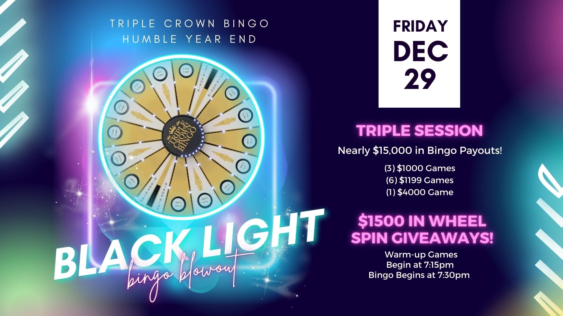 Experience Thrilling Events in Humble with Triple Crown Bingo
