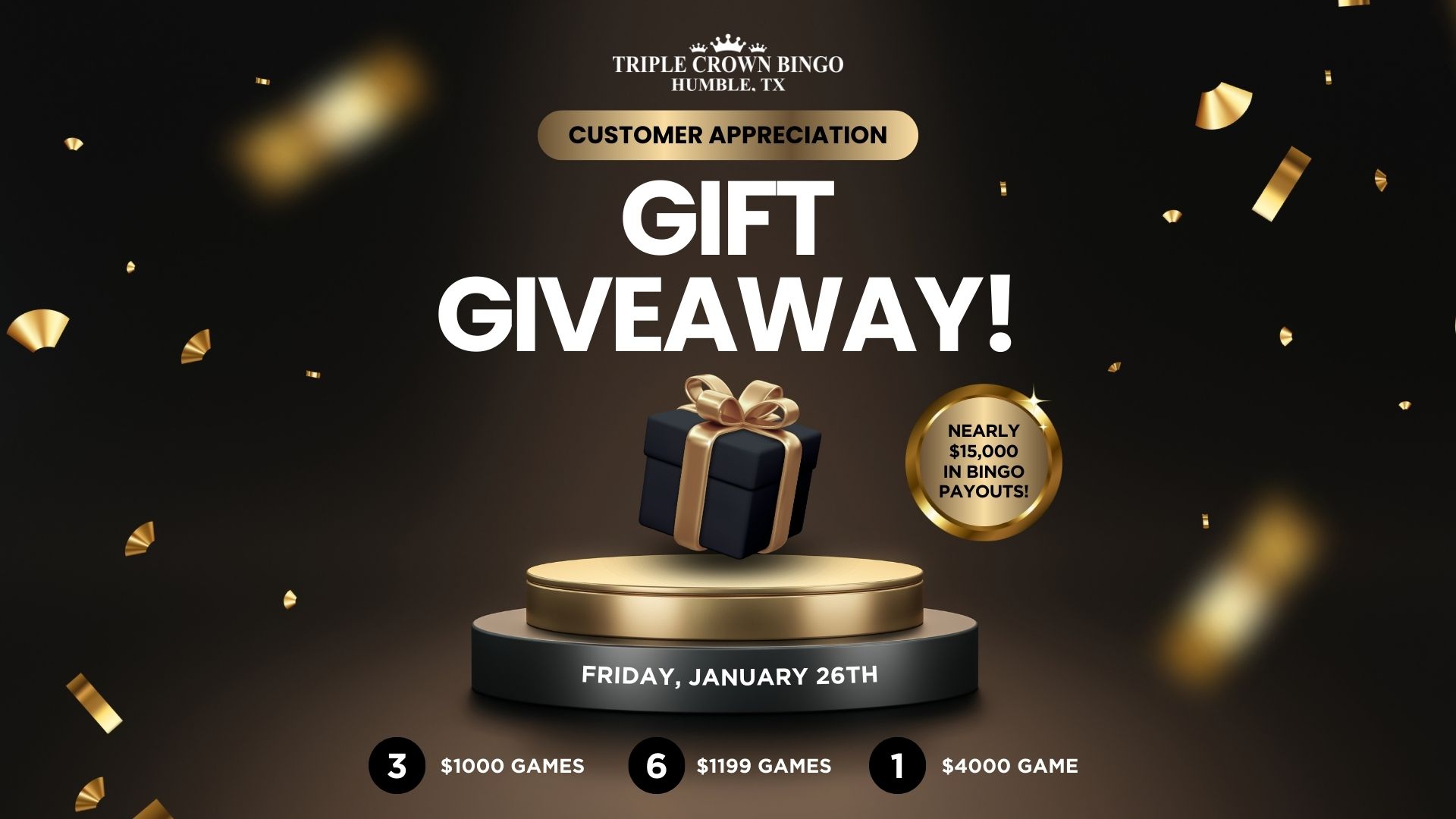 Experience Thrilling Events in Humble with Triple Crown Bingo