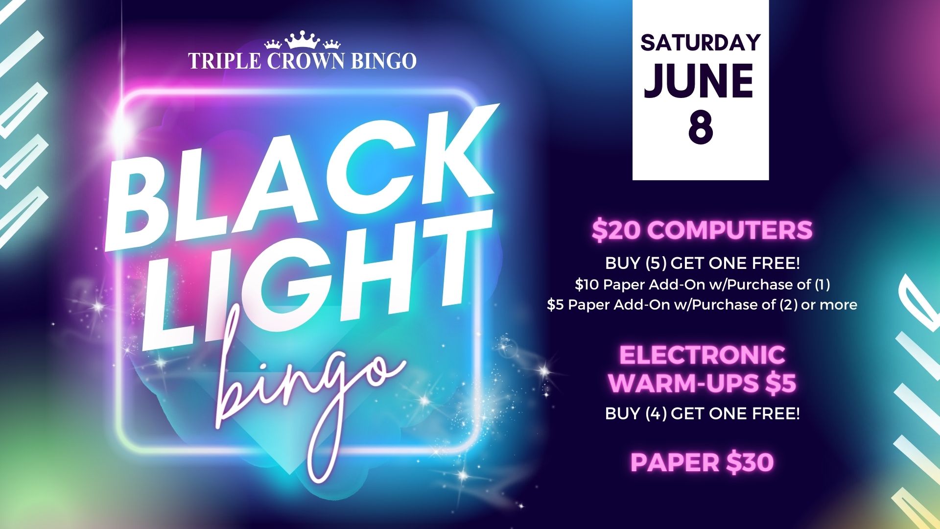 Join the Fun Events at Jones Road | Triple Crown Bingo