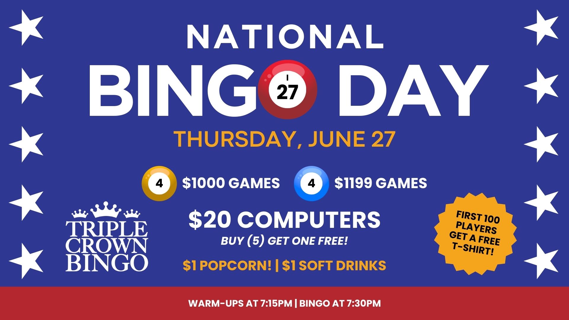 Join the Fun Events at Jones Road | Triple Crown Bingo